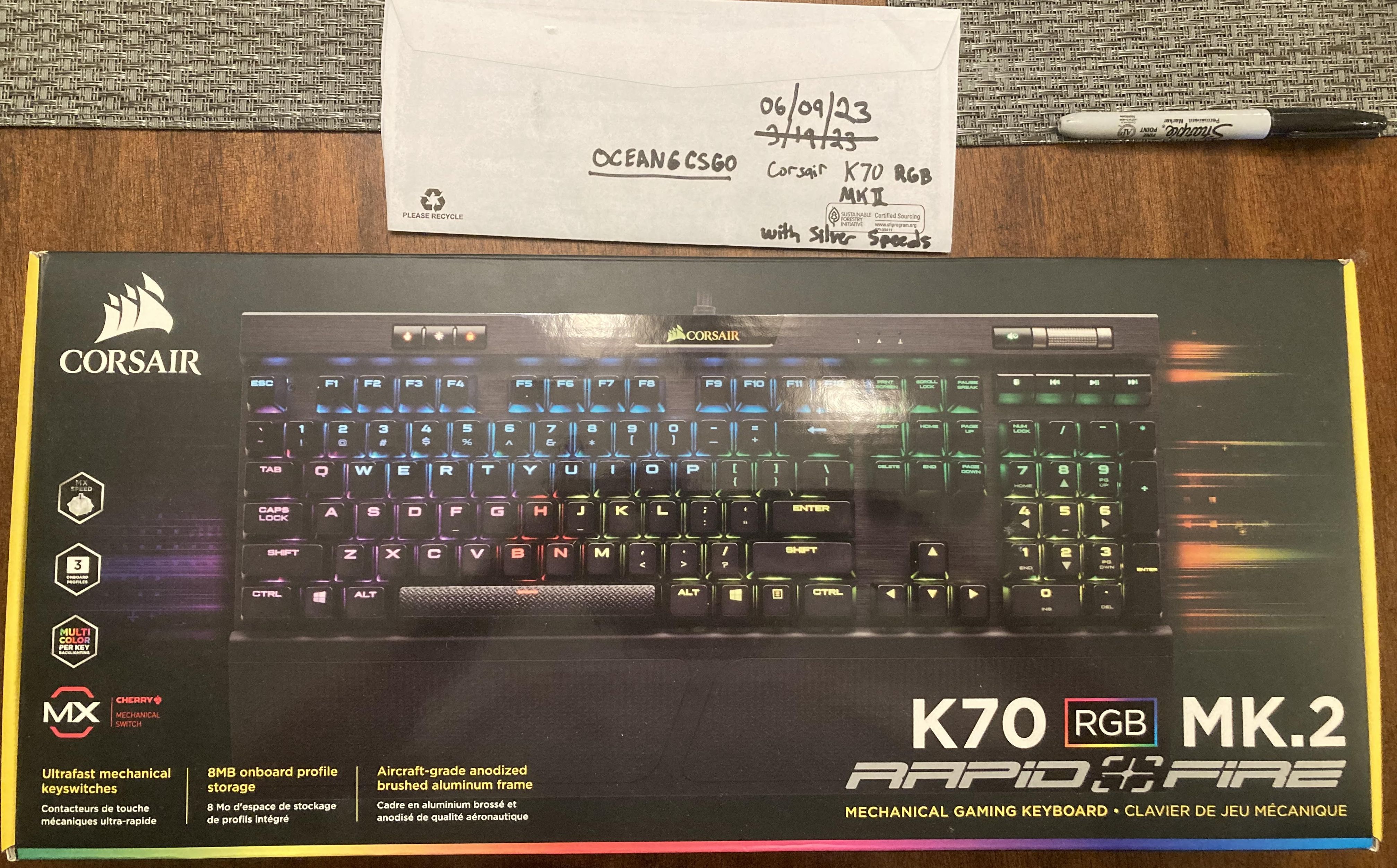 [USA-GA][H]CORSAIR K70 RGB MK.2 Mechanical Gaming Keyboard (with MX ...